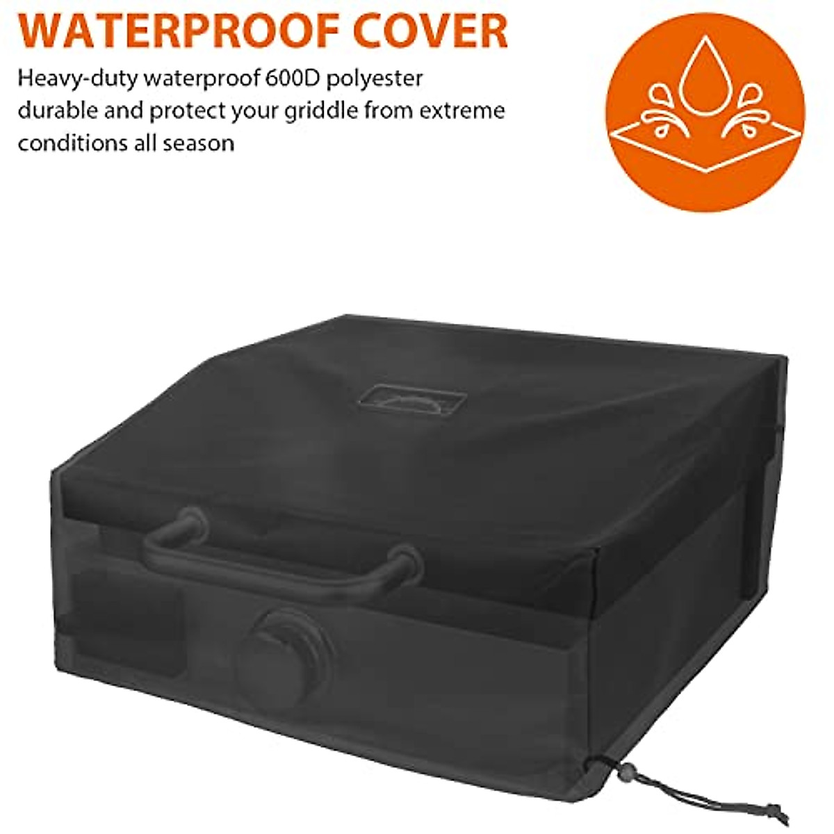 New Upgraded Hinged Lid with Grill Cover for Blackstone 22 inch Tabletop Griddle, Griddle Hood Lid with Waterproof Grill Cover for 22" Blackstone Grill