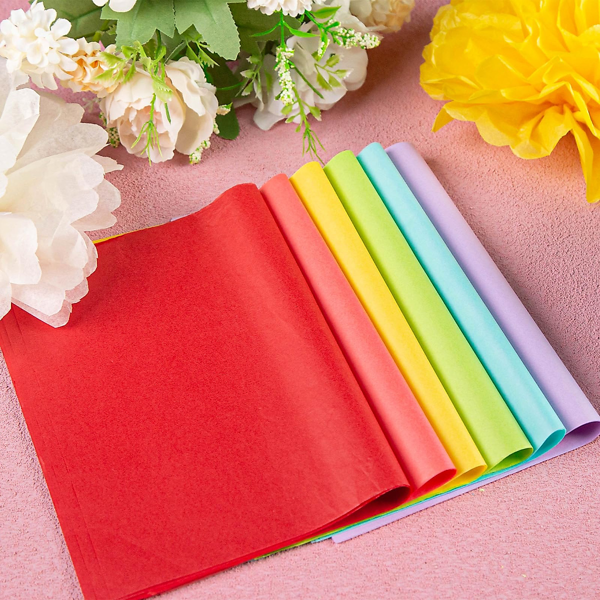 TOXOY Tissue Paper for Gift Bags, 360 Sheets Gift Wrapping Paper Craft Tissue Paper Bulk 40 Colors 11.5x8 Inch for Christmas New Year Holiday Birthday Gift Wrapping DIY Crafts Project