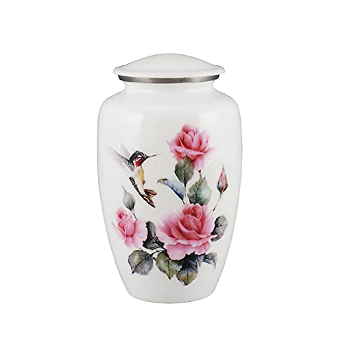 Humming Bird Cremation URNS,URN for Human Ashes, Adult URN for Funeral, Burial, Columbarium or Home, Cremation Urns for Human Ashes Adult 200 Cubic Inches:- with Velvet Bag