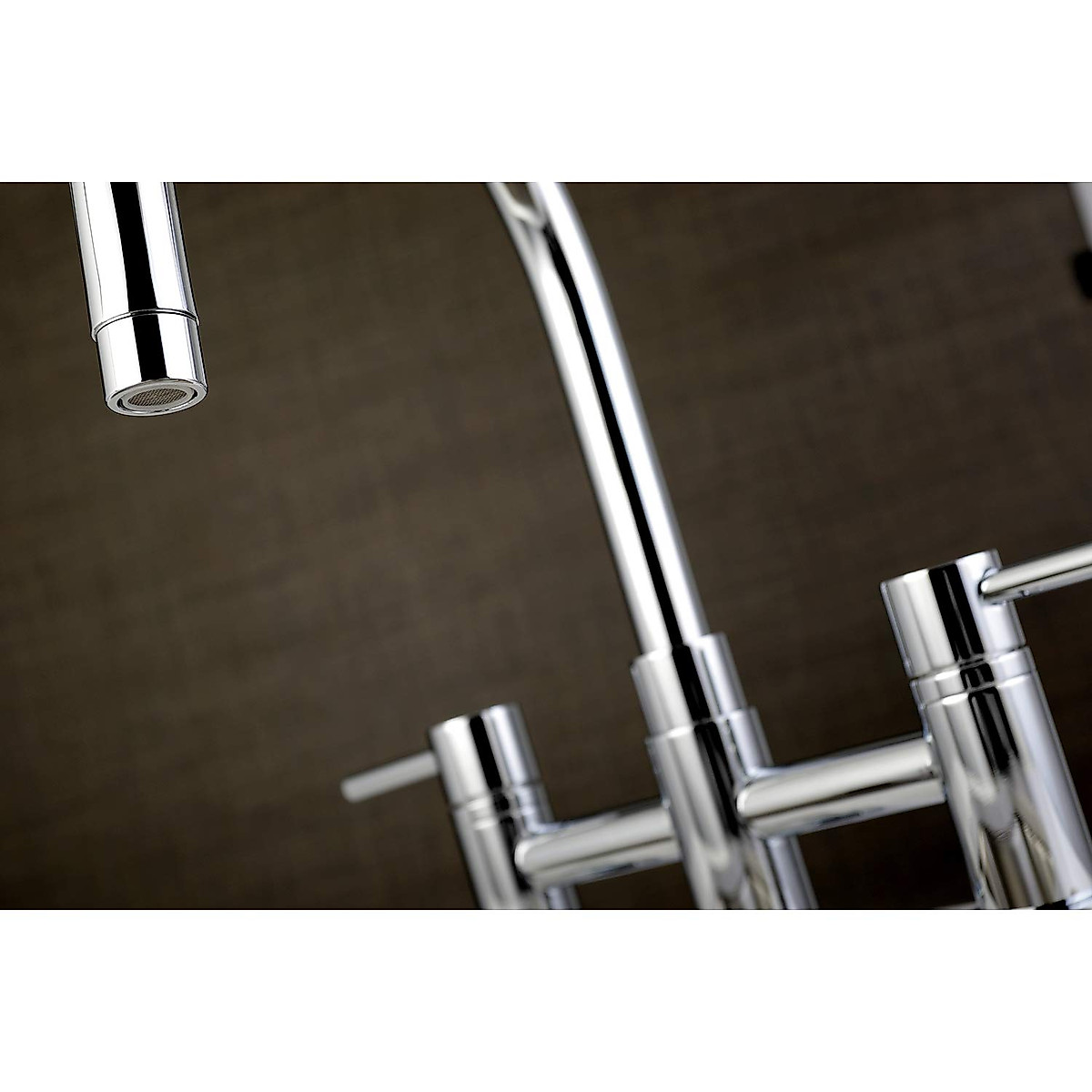 Kingston Brass KS8271DLBS Concord Bridge Kitchen Faucet, Polished Chrome