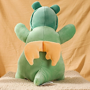 Darler Dinosaur Stuffed Animals for Kids 13.8 Inches Green Kawaii Dino Plushies for Toddler Cute Fluffy Plush Toy for Boys/Gilrs Squishy Soft Toy for Baby Gift for Birthday,Baby Shower