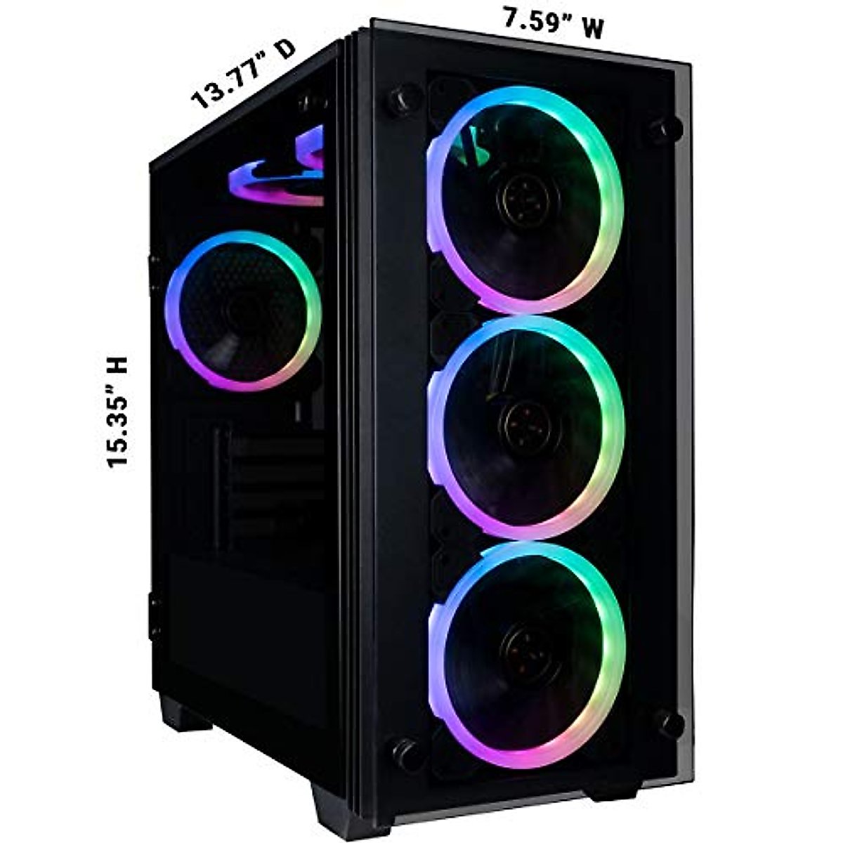 Empowered PC Stratos Micro Gaming Desktop - NVIDIA GeForce RTX 4090, Intel 24-Core i9-13900KF Processor, 64GB DDR5 RAM, 2TB NVMe SSD + 6TB HDD, WiFi, Windows 11 - Liquid Cooled RGB Gamer Computer