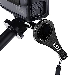 HSU Aluminum Thumbscrew Set + Wrench for Gopro Session,Hero 11, 10, 9, 8, 7, 6, 5, 4, 3, AKASO Campark and Other Action Cameras (Black,3Pcs)
