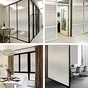 YUTR Shutters Matte Window Film Glass Self Adhesive Frosted Tint Opaque Privacy Sticker for Home Decals (Color : As Shown, Size : 60 x 300 cm)