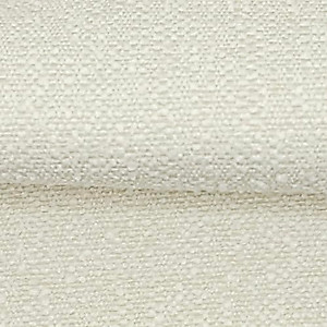 Lifestyle Solutions 19” Wentworth Ottoman Round Elegant Boucle Fabric, Stationary Ottomans, Backless Chair, Footrest for Living Room, Footstool Office, Bedroom, Padded Seat, Snow White Ivory