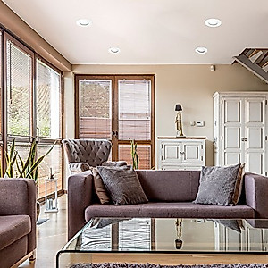 3" Ultra Slim LED Integrated Recessed Lighting Kit, 6 Watts, Energy Star, IC Rated, Dimmable, Wet Rated, White Finish, 3.25" Hole Size,91072