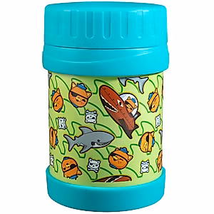Octonauts Stainless Steel Insulated Lunch 13 oz Jar for Kids – Large Leak-Proof Storage Container for Hot & Cold Food, Soups, Liquids - BPA Free - Fits Most Lunch Boxes and Bags - Teal