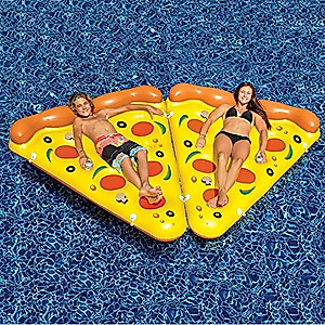 Swimline Inflatable Pizza Slice Swimming Pool Float, 2-Pack
