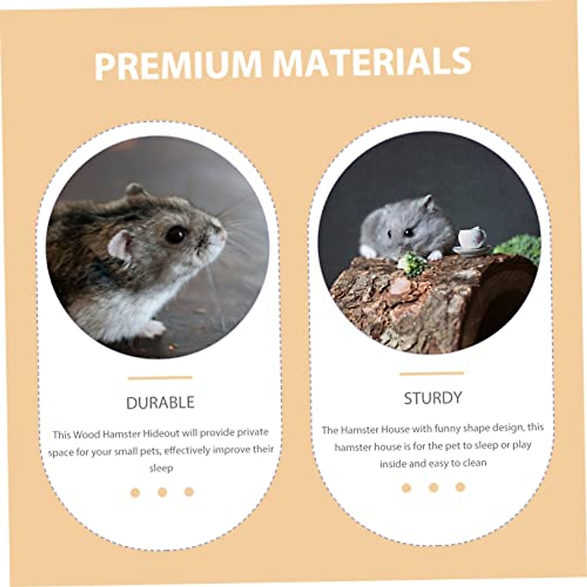 balacoo Funny Chamber Hideout Cabin and Hamsters Maze Ferret Toy Pet Hut Small Multi Clear Dwarf Compartment Window Chinchilla Hide for Squirrel Gerbil Hiding Wooden Nest Hamster