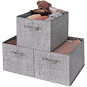 GRANNY SAYS Bundle of 3-Pack Extra Large Rectangle Storage Bins & 3-Pack Large Rectangle Closet Storage Bins