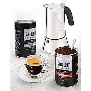 Bialetti Venus Induction 4 Cup Espresso Coffee Maker, Stainless Steel, Pack of 1