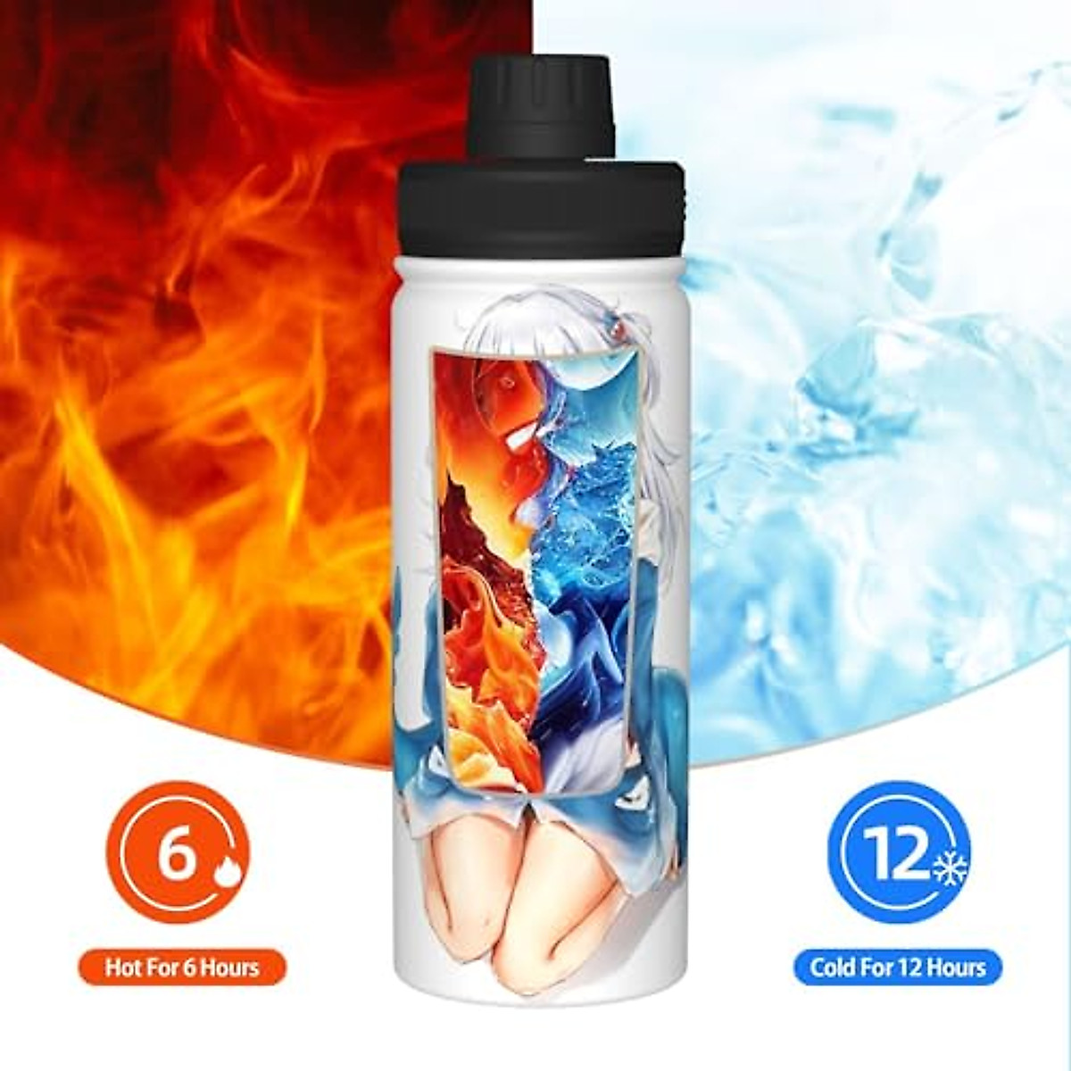 Gawr Music Gura Tumbler 18 oz Stainless Steel Sports Insulated Kettle Travel Drinking Cup Water Bottle with Lid