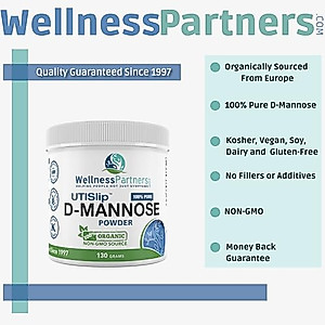 Now New UTI-Slip D Mannose Non GMO Organic Source Powder 130g jar.