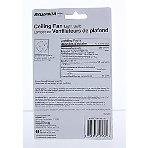 Syl Ceiling Fan Bulb 40w Size 2ct Syl Ceiling Fan Bulb 40w Wht 2ct