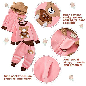 keaiyouhuo 3PCS Winter Toddler baby boy girl clothes 6-24 Months Baby Sweaters Coat + Pants + Hooded Vest Outfit Set