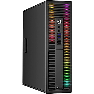 HP EliteDesk Desktop RGB Lights Computer AMD A-Series Processor 16 GB RAM, 1 TB SSD, Windows 10 Pro 64-bit, Wi-Fi, Gaming PC Keyboard & Mouse (Renewed)