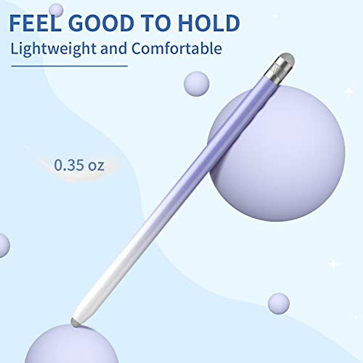 Stylus Pens for Touch Screens, 4PCS Stylus Pen for iPad with Precision Double Fiber Tips, Compatible with Apple iPad/iPhone/Android/Tablets and Other Capacitive Touch Screens