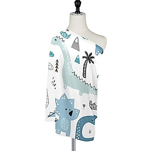 Nursing Cover Breastfeeding Scarf Cute Dinosaurs(k1)-for Baby Car Seat Covers, Stroller Cover, Carseat Canopy(228vb2b)