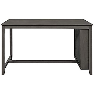 Life In Color 5-Piece Dining Room Table Set, Compact Bar Pub Table Set, Height Rustic Farmhouse Wooden Dining Room，Perfect for Small Kitchen Dining Room (Gray+Wood+1table+2chairs+2stools)