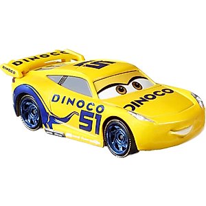 Disney Car Toys Dinoco Cruz Ramirez, Miniature, Collectible Racecar Automobile Toys Based on Cars Movies, for Kids Age 3 and Older, Multicolor