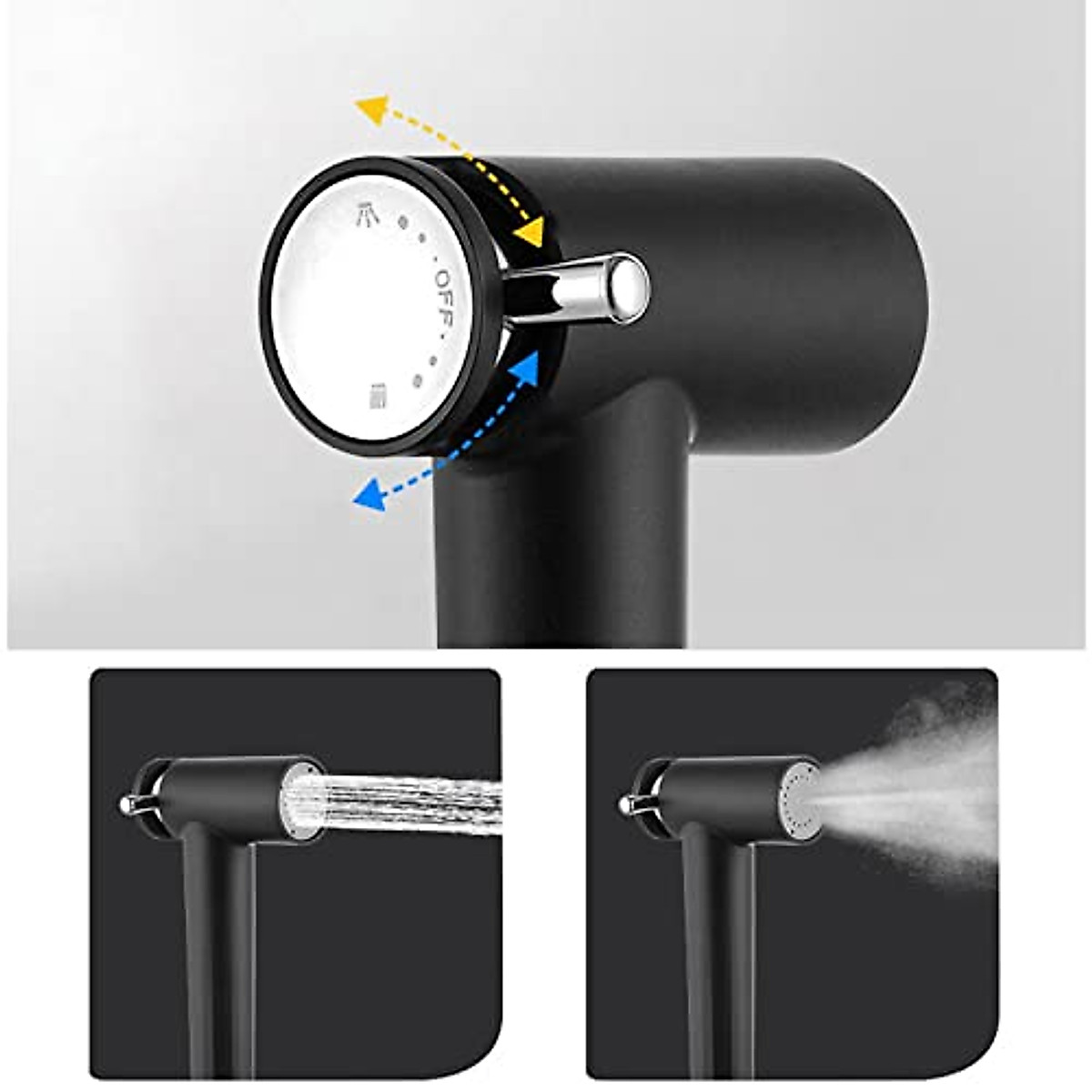 Shower System, Handheld Bidet Sprayer for Toilet, ABS Baby Cloth Diaper Sprayer Portable Hand Held Toilet Bidet Sprayer Head for Feminine Wash, Pet Washing, Adjustable Water Pressure Control,Black(Bl