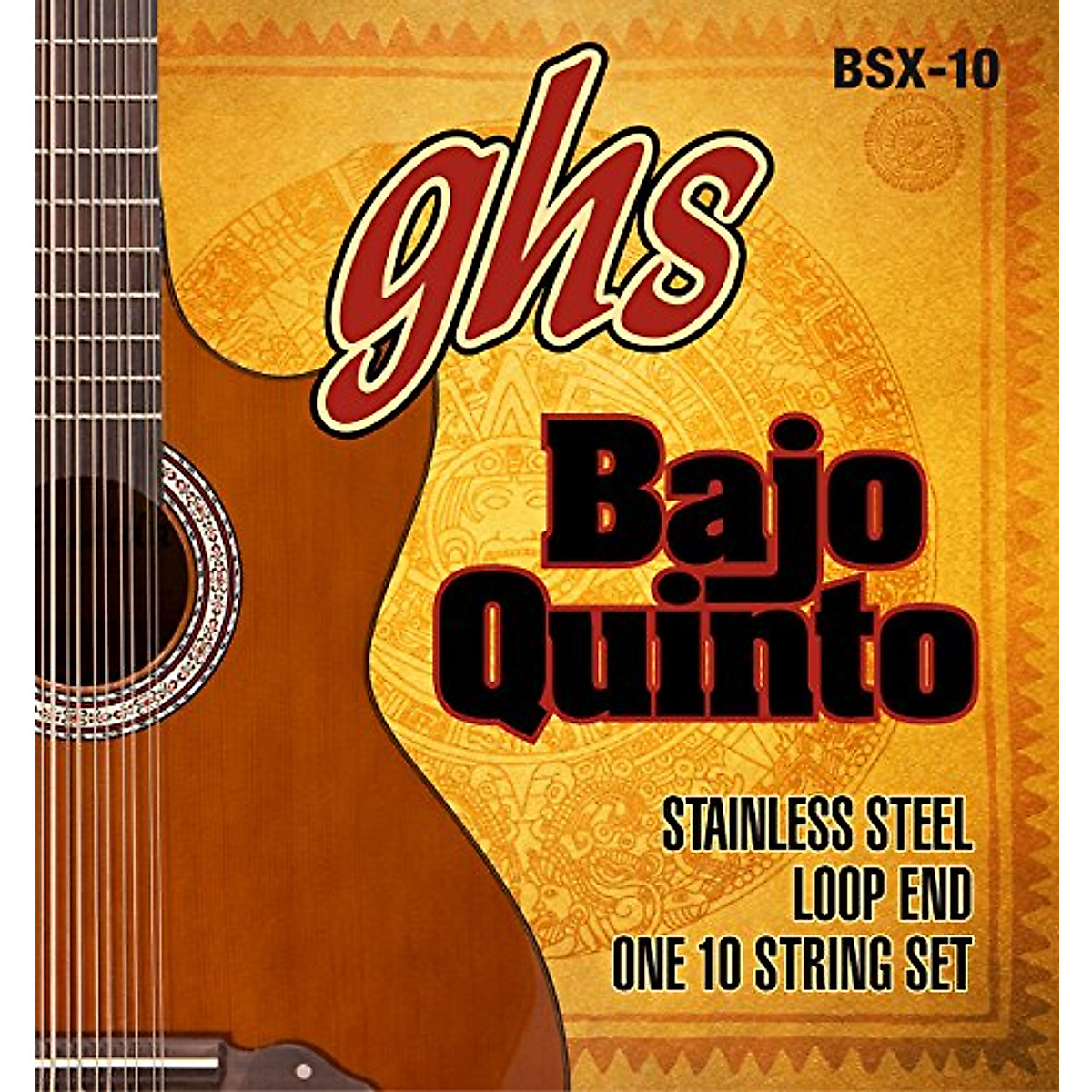 GHS Strings GHS Stainless Steel Bajo Quinto Strings-Loop End (BSX-10)