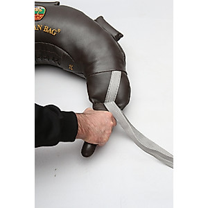 Bulgarian Bag Suples Original Model - Genuine Leather (37 lbs) - Free Instructional DVD Included! Fitness, Crossfit, Wrestling, Judo, Grappling, Functional Training, MMA, Sandbag