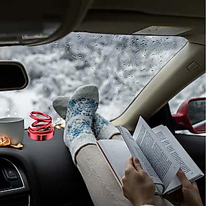 AGANTYIDE Portable Kinetic Molecular Heater, Mini Portable Kinetic Heater for Car, Solar Rotating Double Ring Suspension Car Ornament (All)
