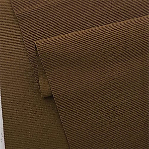 TinaKim Ribbing Fabric for Sweatshirts, Jacket Hoodies Waistbands Neckbands Cuffs Sewing Material (43x8in, 96 Brown)