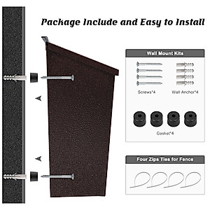 KYODOLED Wall-Mount Mailbox,Large Capacity Mail Box,Galvanized Steel Rust-Proof Metal Post Box,Mailboxes for Outside,15.7"x9.9"x4.9" Bronze