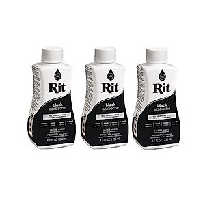 Rit Dye Liquid 8 Ounces Black 8-15 (3-Pack)