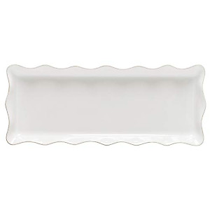Casafina, Cook & Host collection, Stoneware Serveware, Rectangular tray, white, 17''