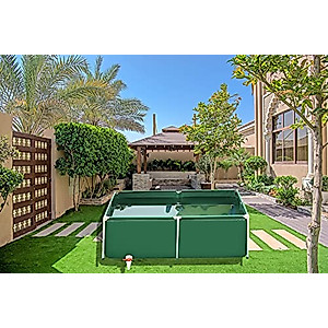 LZMZMQ Backyard Garden Outdoor Frame Wimming Pool/Adults Kids Toddler Mini Framed Pools, 0.5m/ 1m/ 1.5m/ 2m/ 2.5m/ 3m Above Ground Metal Swimming Pools, Steel Frame (Size : 1x1x0.9m(4.9x3.2x2.9ft))