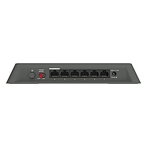 D-Link 6-Port 10Gb & 2.5Gb Unmanaged Gaming Switch with 1 x 10G, 5 x 2.5G - Multi-Gig, Network, Fanless, Plug & Play, Colored Indicator (DMS-106XT)