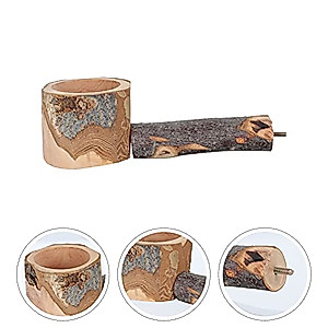 Happyyami 1 Pc Bird Food Bowl Bird cage Food Dish Birds Food Bowl Birds Feeding Dispenser Hamster Ladder Toy Bird Water Container Bird Feeding Dish Cups Pigeon Rest Vertical Wood Stand