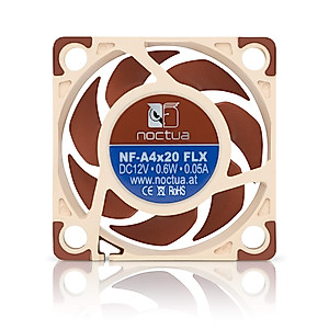Noctua NF-A4x20 FLX Computer Case Fan - Computer Cooling Components (Computer Case, Fan, 4 cm, 3700 RPM, 5000 RPM, 4400 RPM)