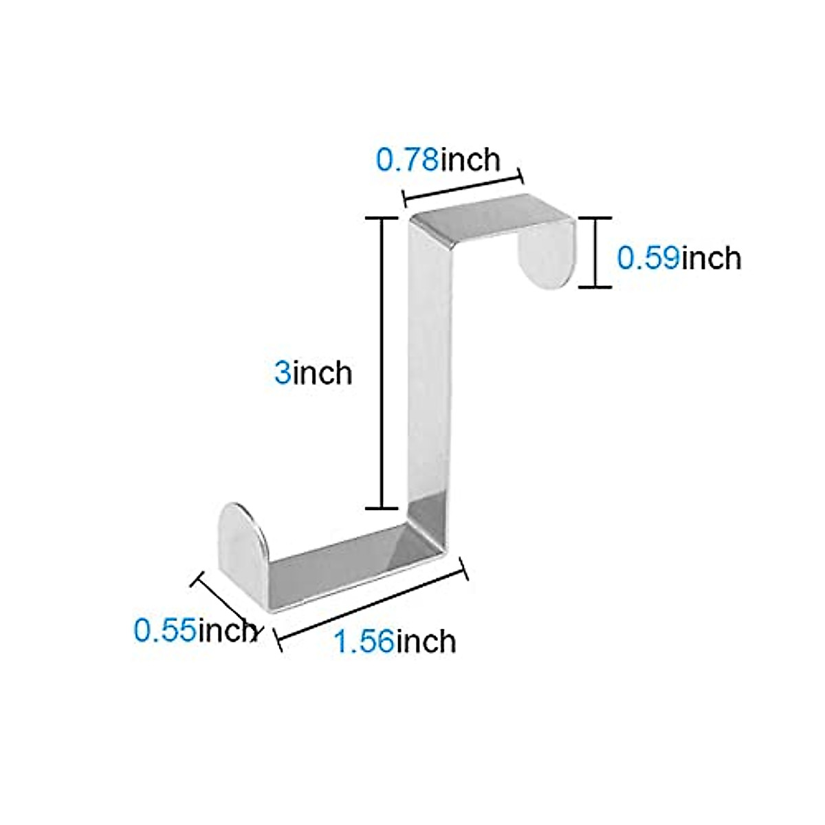 6 Pieces Stainless Steel Single Hook Baseball Caps Rack for Door Mounted Waterproof Stick on Hooks Strong & Durable Towel Rack Organizer Holder Racks