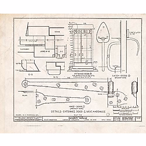 Historic Pictoric : Blueprint HABS NY,52-HAMTE,8- (Sheet 5 of 14) - Dominy House, North Main Street, East Hampton, Suffolk County, NY 30in x 24in