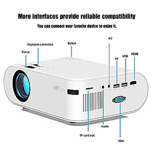 CXDTBH P62 Mini Projector 4000 Lumens, 1920*1080P Supported LED Video Beamer for Mobile Phone Mirroring Optional ( Size : P62 Android )