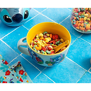 Disney Lilo & Stitch Ceramic Soup Mug With Spoon | Holds 24 Ounces