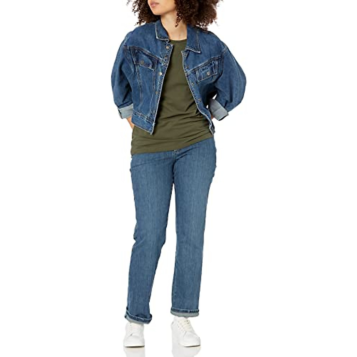 Amazon Essentials Women's Classic-Fit Short-Sleeve Crewneck T-Shirt, Pack of 2, Olive/Oatmeal Heather, X-Large