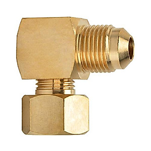 Stanbroil 90° Elbow Connector Replacement for Olympian Low Pressure Gas Fired Heaters - 3/8" Female Flare x 3/8" Male Flare