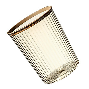 Serlium Transparent Garbage Bin with Top Ring Easy Large Capacity Trash Bin Can Garbage Basket for Household (4#)