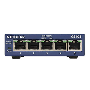 Netgear Prosafe Gs105 Ethernet Switch - 5 X 10/100/1000base-t