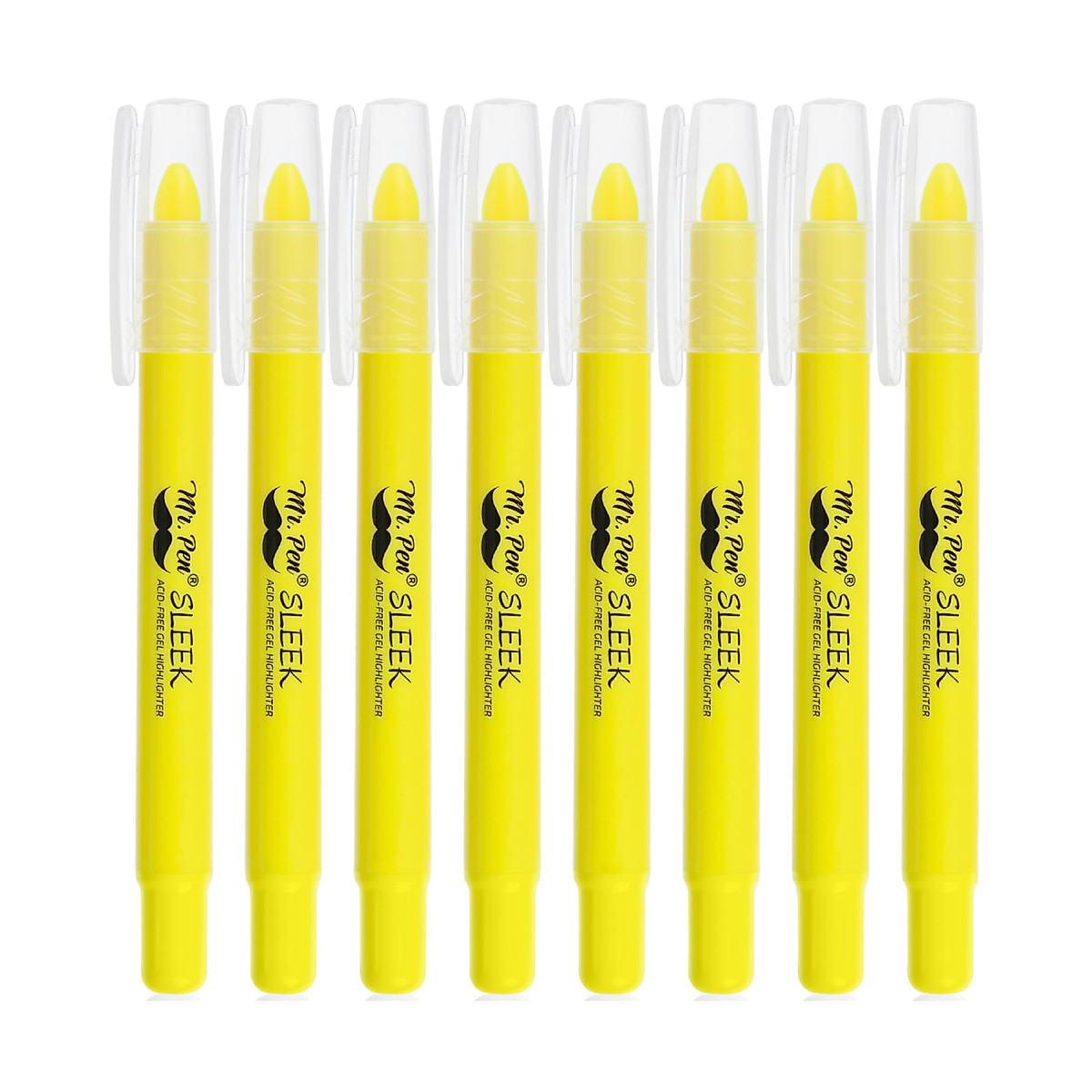 Mr. Pen- No Bleed Gel Highlighter, Bible Highlighters, Yellow, Pack of 8, Gel Highlighters