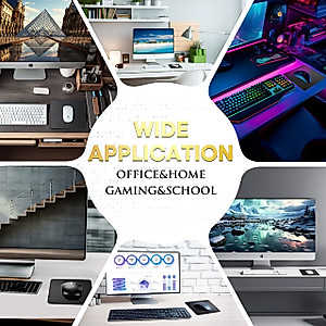 JIKIOU 3 Pack Mouse Pad with Stitched Edge, Comfortable Mouse Pads with Non-Slip Rubber Base, Washable Mousepads Bulk with Lycra Cloth, Mouse Pads for Computers Laptop Mouse 10.2x8.3x0.12inch Black