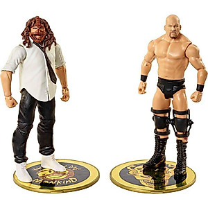 ​WWE MATTEL Stone Cold Steve Austin vs Mankind Championship Showdown 2 Pack 6 in Action Figures High Flyers Battle Pack for Ages 6 Years Old and Up​
