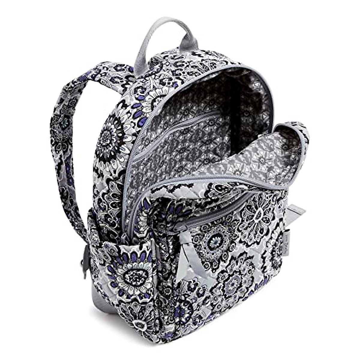 Vera Bradley Women's Cotton Small Backpack, Tranquil Medallion - Recycled Cotton, One Size