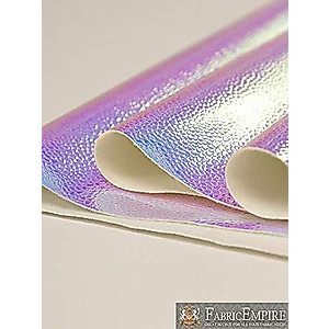 Fabric Empire Vinyl Upholstery Embossed Bubble Holographic Glossy Fabric Light Blue 54" Wide Sold by The Yard