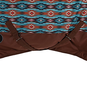 Showman Orange/Turquoise Southwest Print 1200D Turnout Horse Sheet (76)